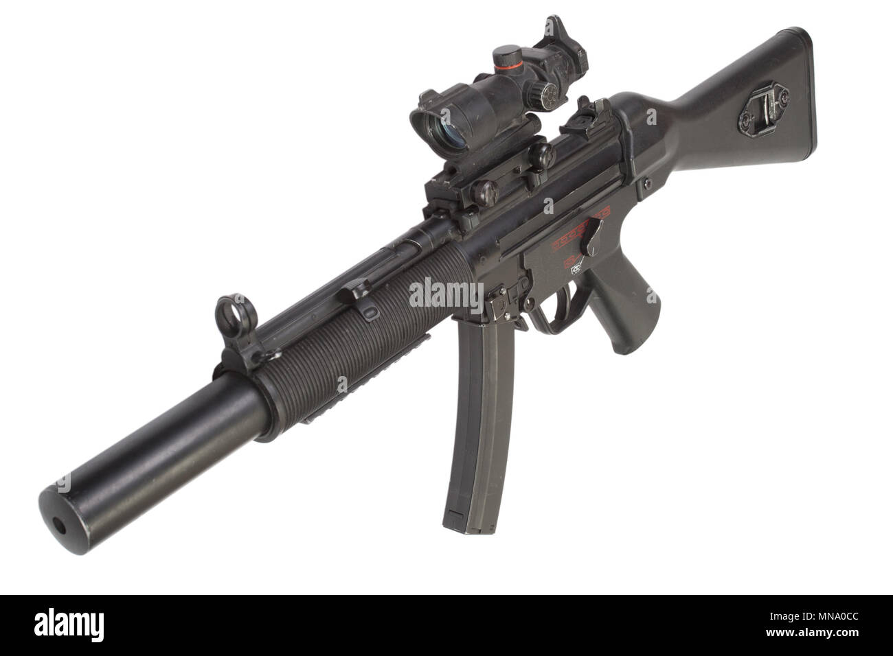 submachine gun MP5 with silencer isolated Stock Photo - Alamy