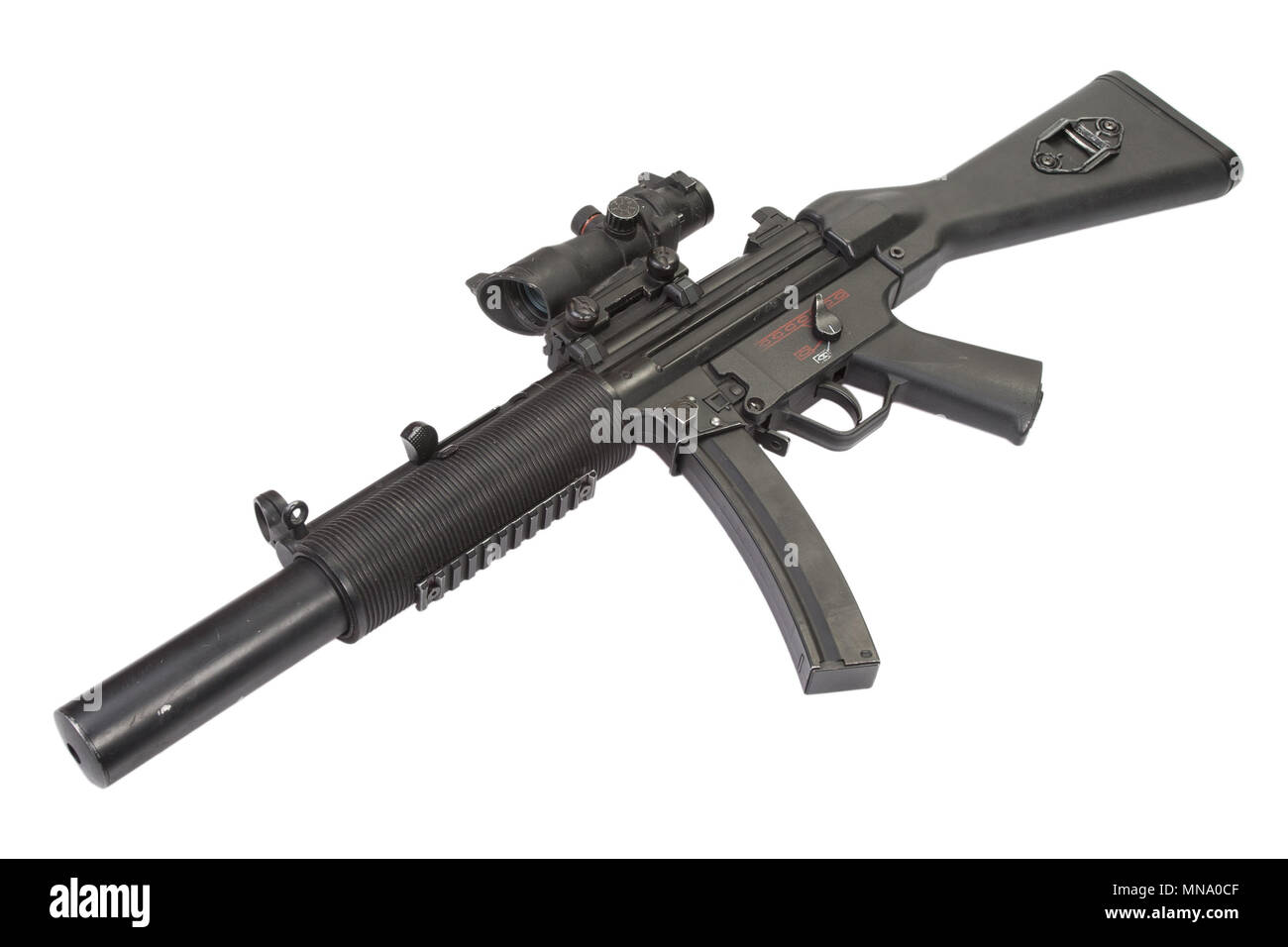 submachine gun MP5 with silencer isolated Stock Photo - Alamy