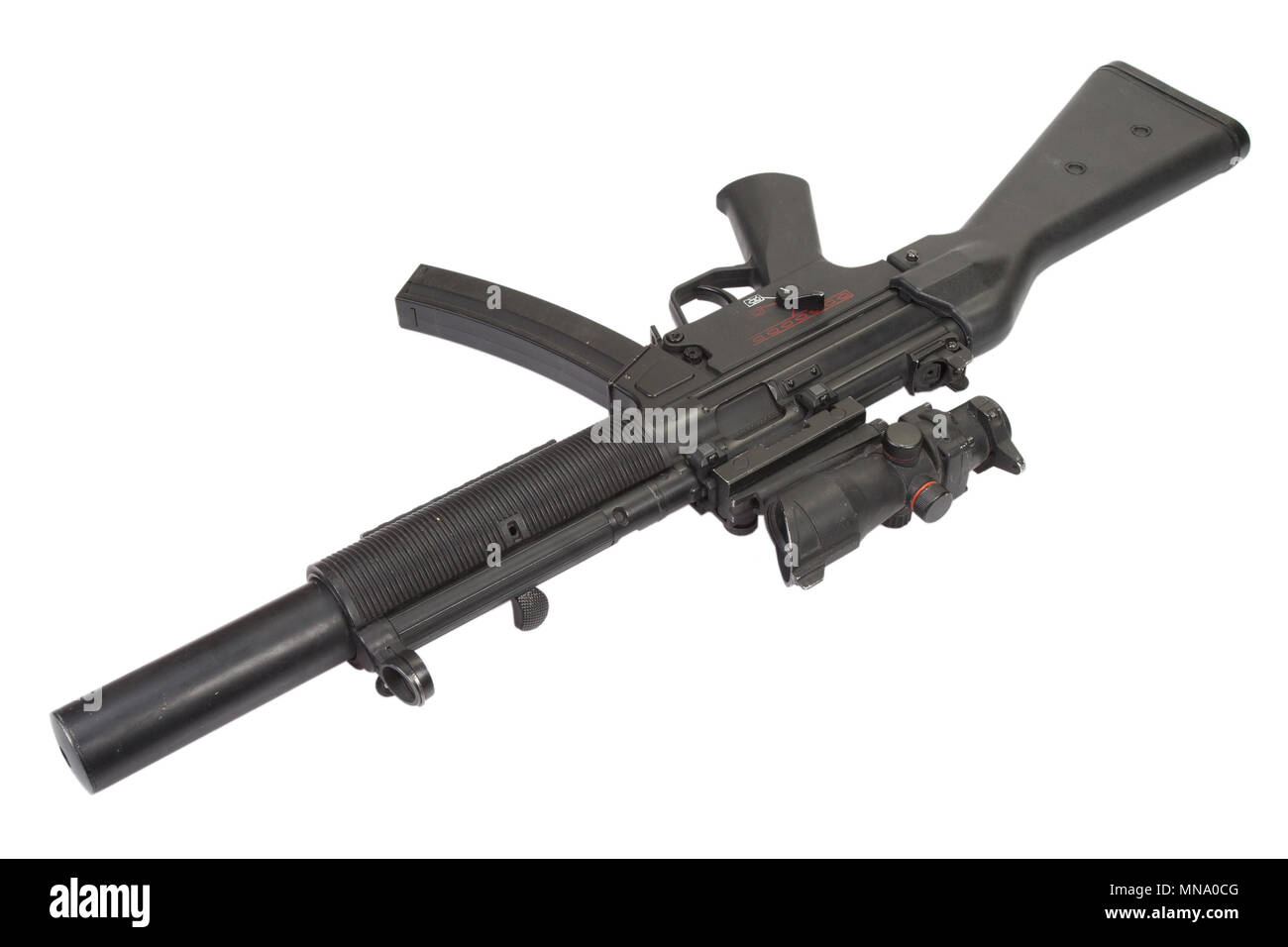 submachine gun MP5 with silencer isolated Stock Photo - Alamy