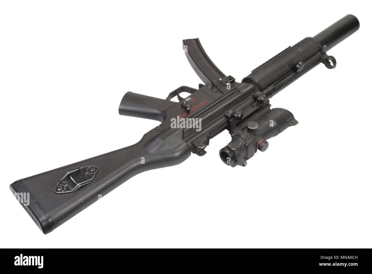 submachine gun MP5 with silencer isolated Stock Photo - Alamy