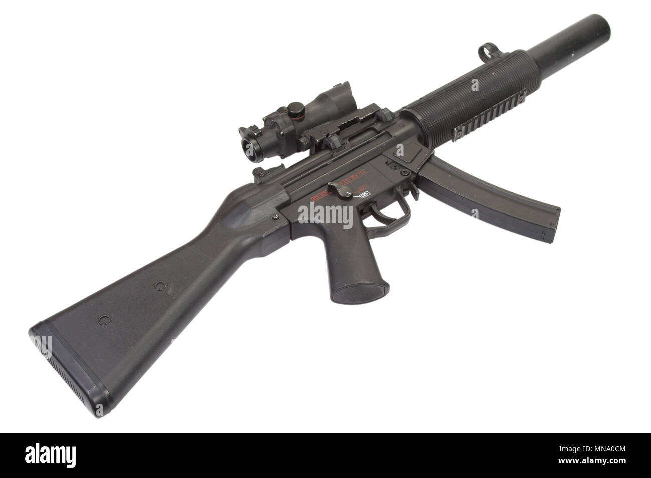 submachine gun MP5 with silencer isolated Stock Photo - Alamy