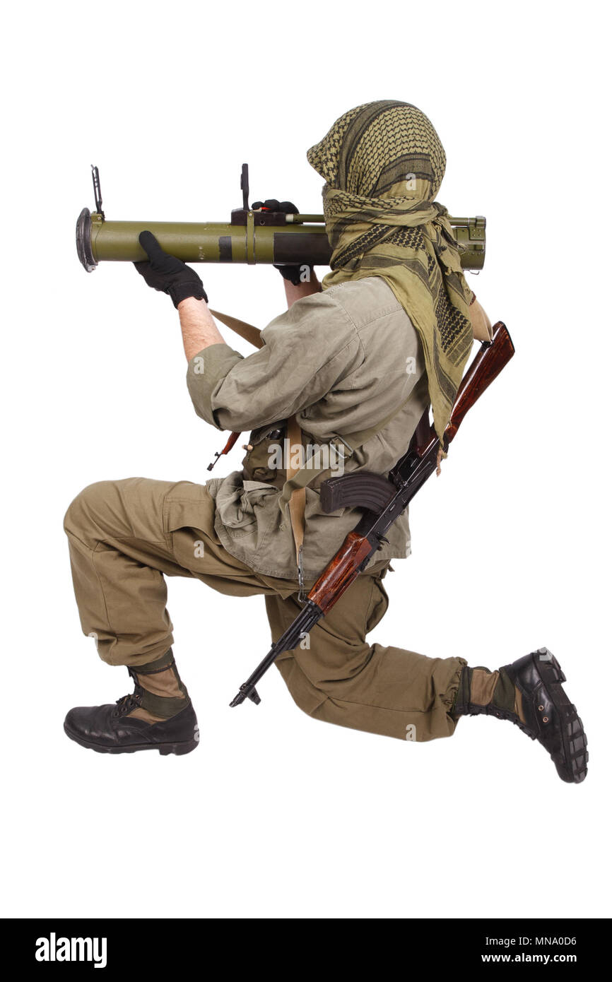 mercenary with anti-tank rocket launcher - RPG Stock Photo - Alamy
