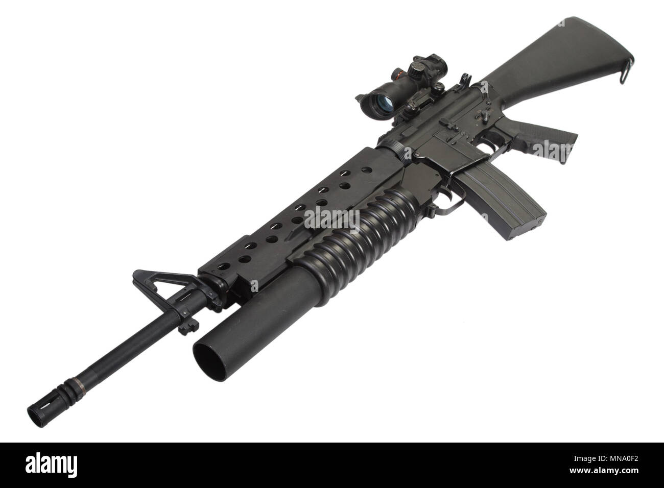 M16 rifle with an M203 grenade launcher Stock Photo - Alamy