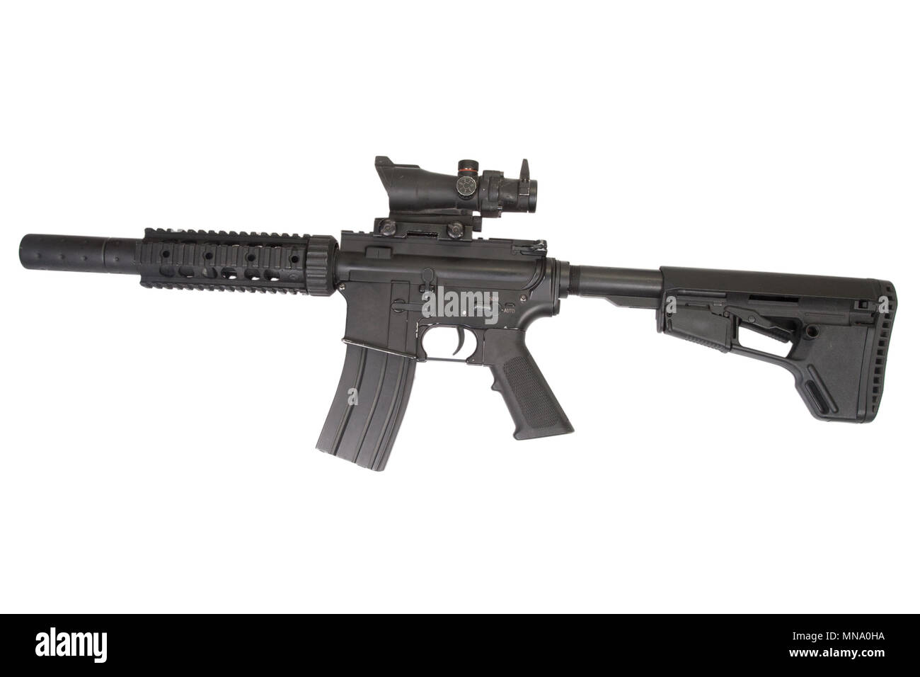 M4 special forces rifle isolated on a white background Stock Photo - Alamy