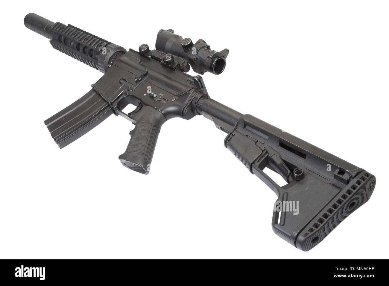 M4 special forces rifle isolated on a white background Stock Photo - Alamy