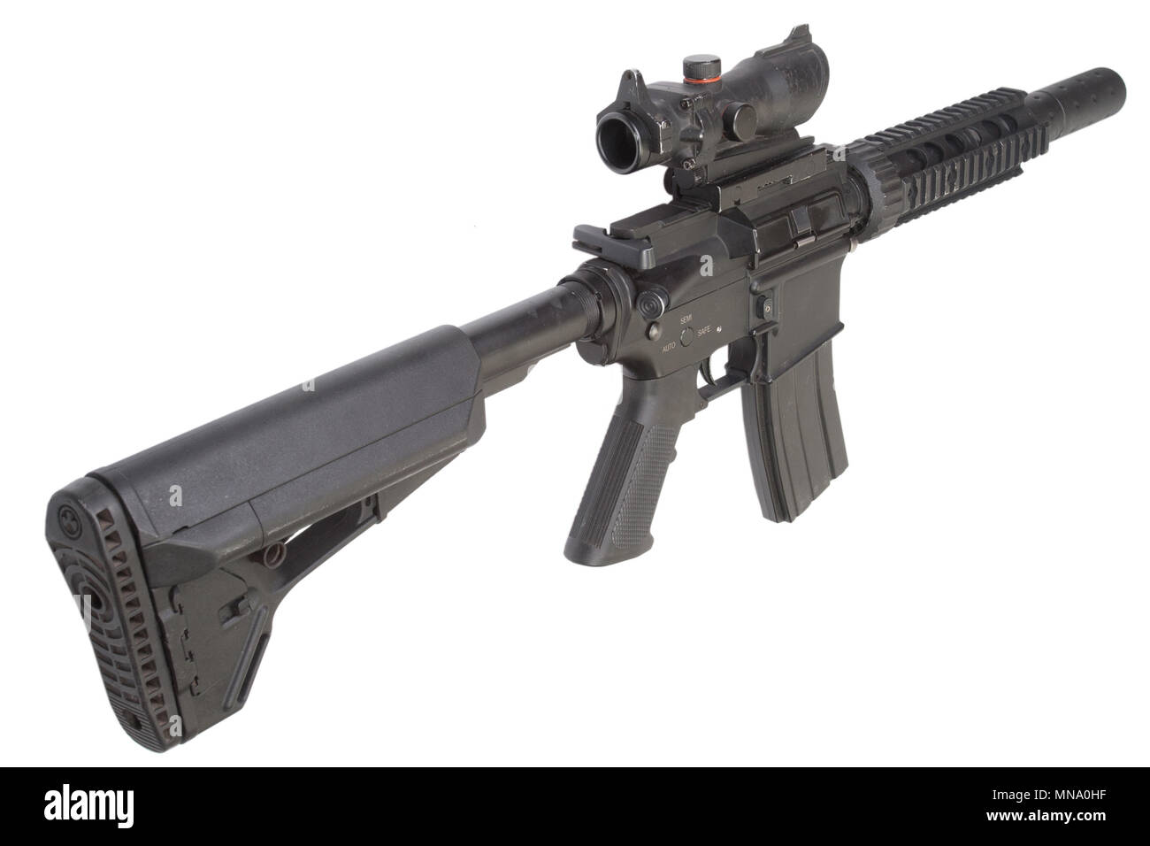 M4 special forces rifle isolated on a white background Stock Photo - Alamy
