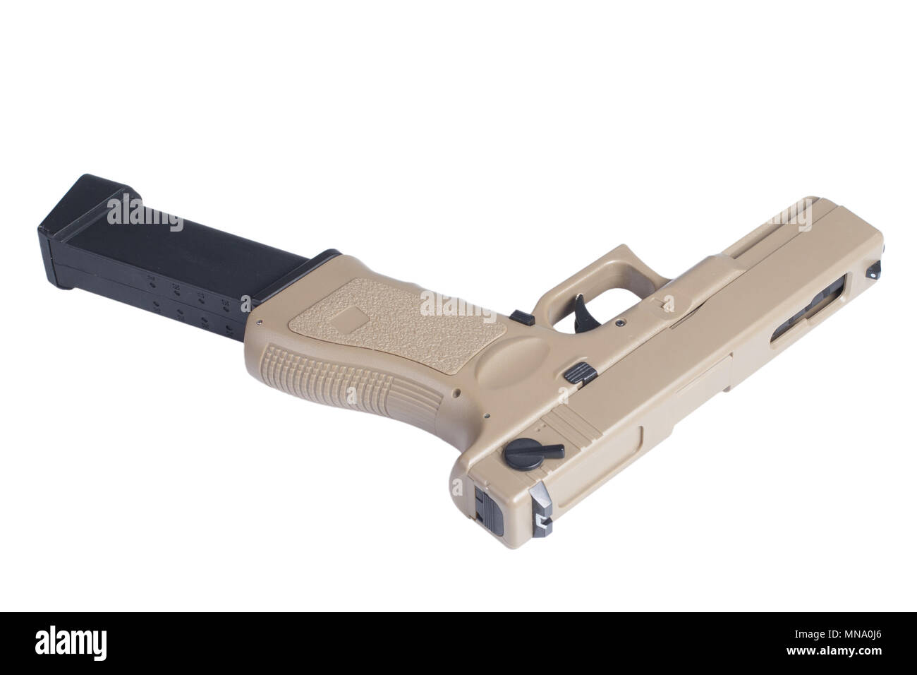 automatic handgun isolated on a white background Stock Photo - Alamy