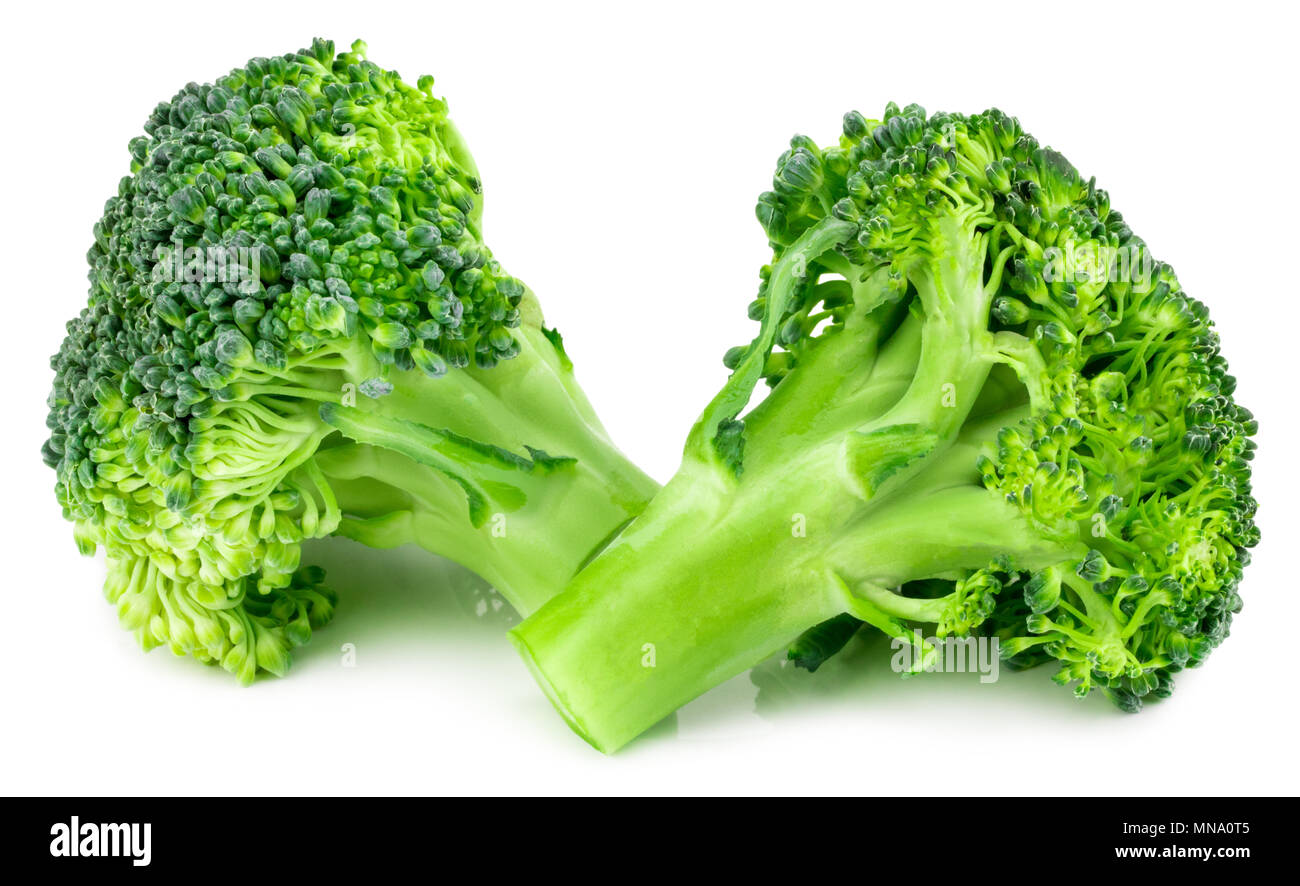 Fresh broccoli isolated on white background. With clipping path. Full ...