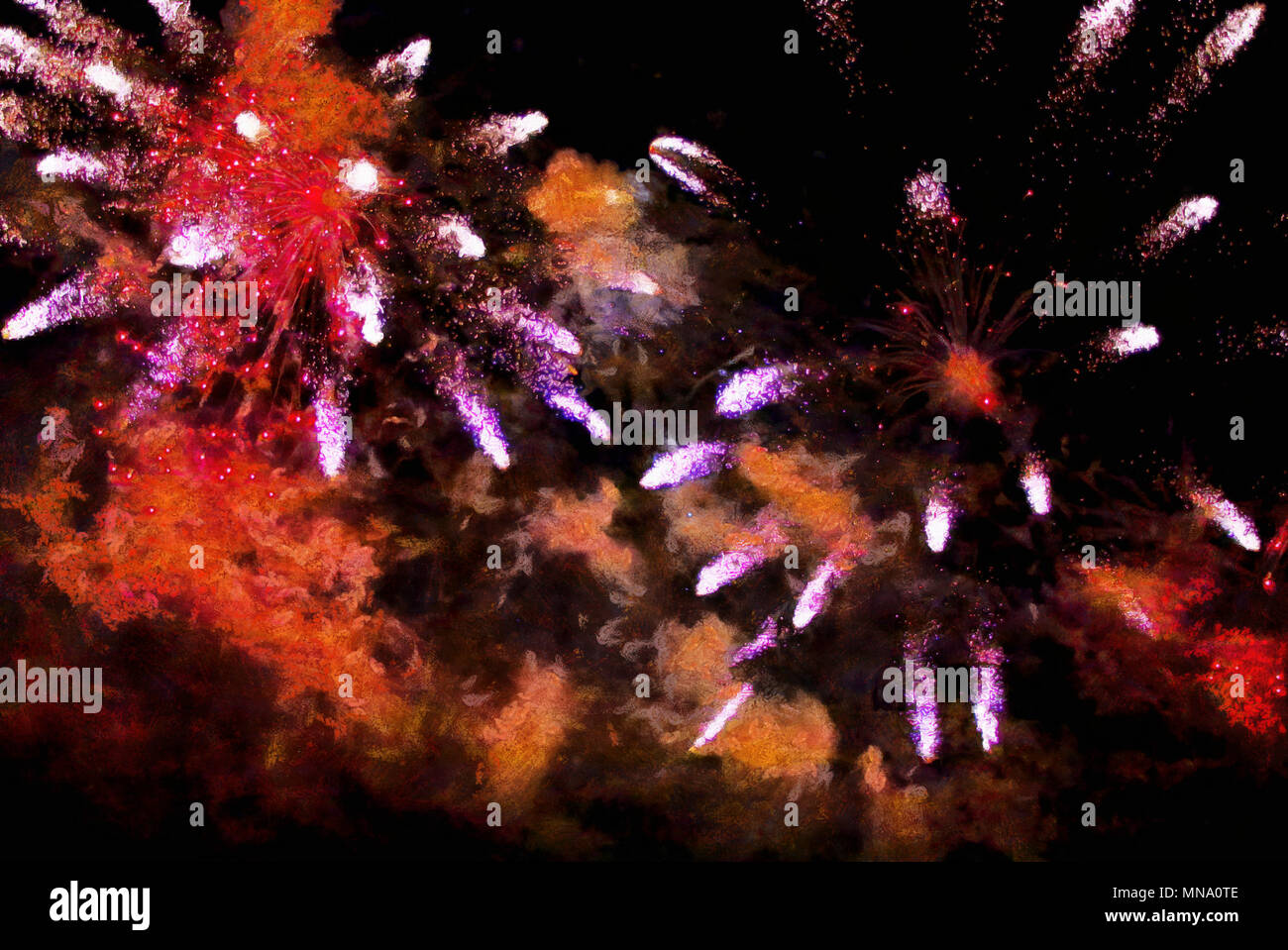 Fireworks, a firework display Stock Photo - Alamy