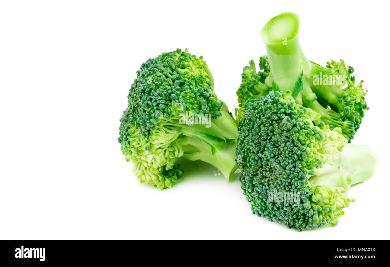 Fresh broccoli isolated on white background. With clipping path. Full ...