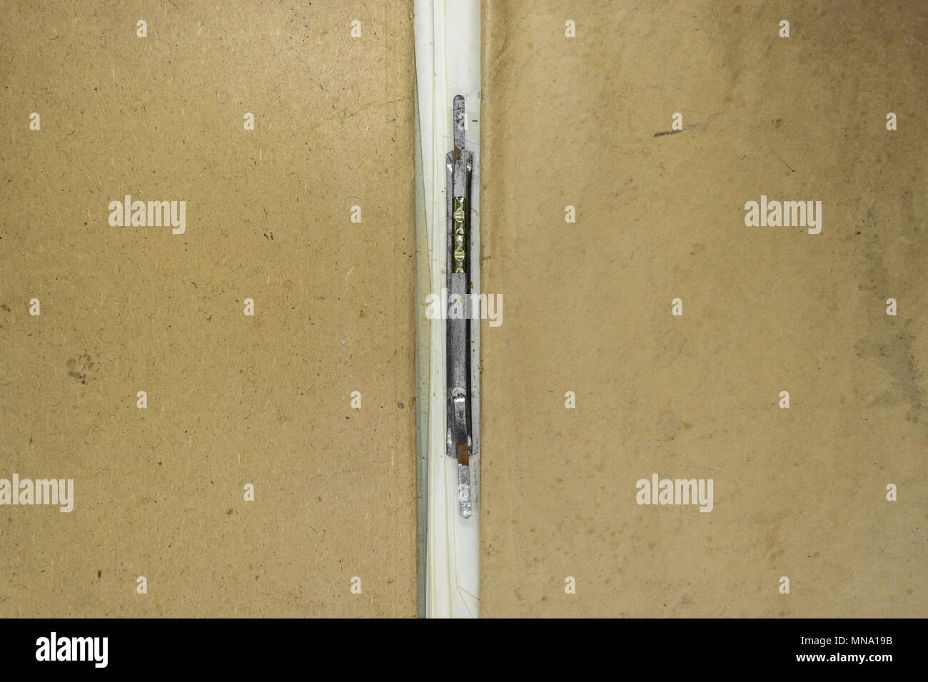 Background surface of old and aged file document with rusty metal ...