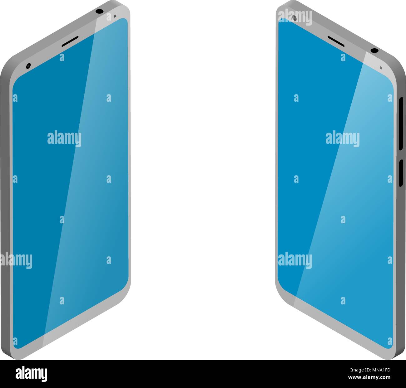 Two cell phones Stock Vector Images - Alamy