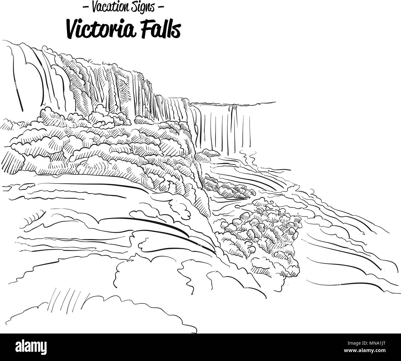 Victoria falls Black and White Stock Photos & Images - Alamy
