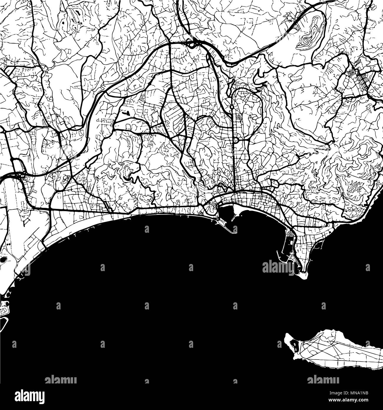 Cannes map Stock Vector Images - Alamy