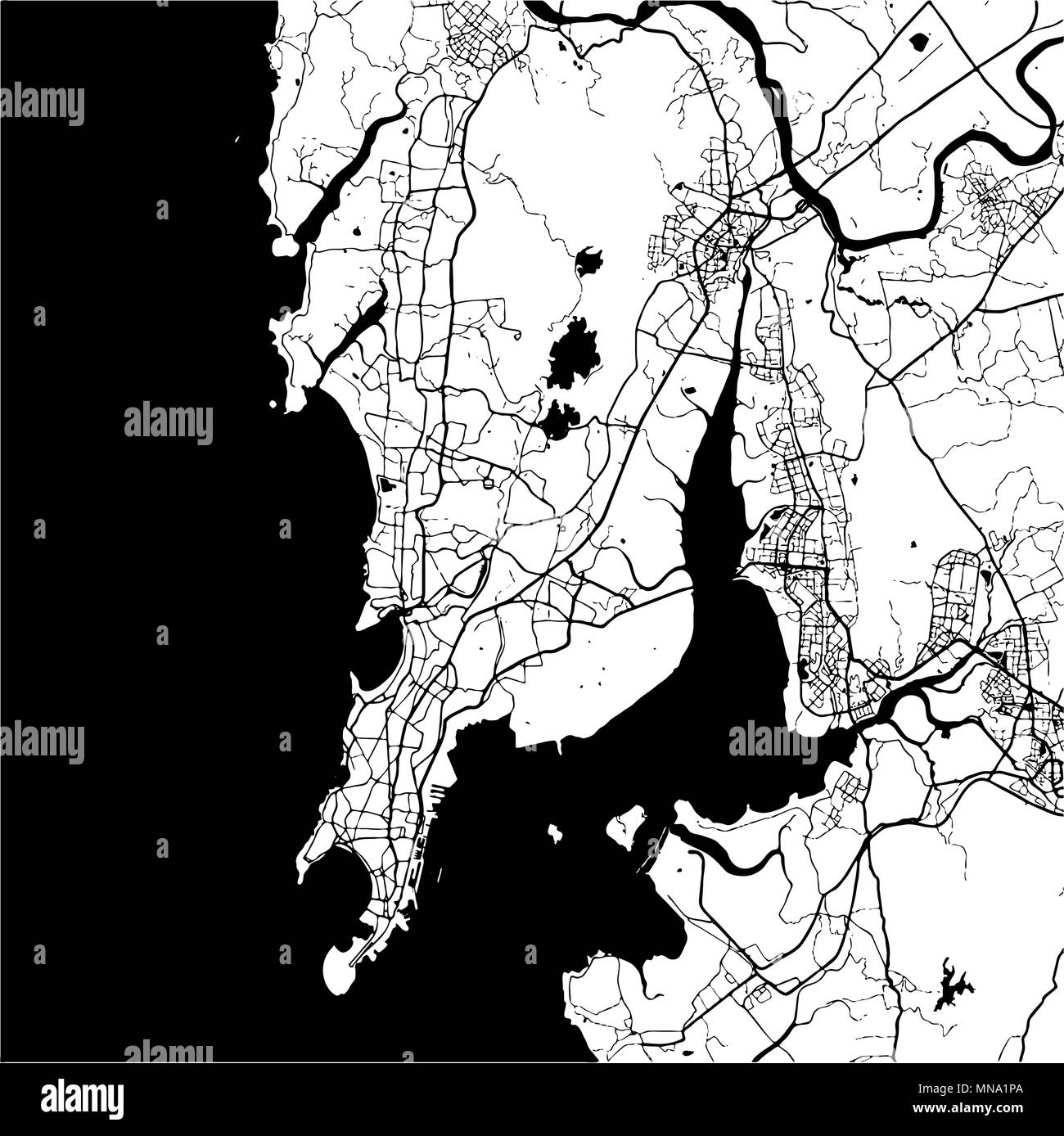 Map of mumbai hi-res stock photography and images - Alamy