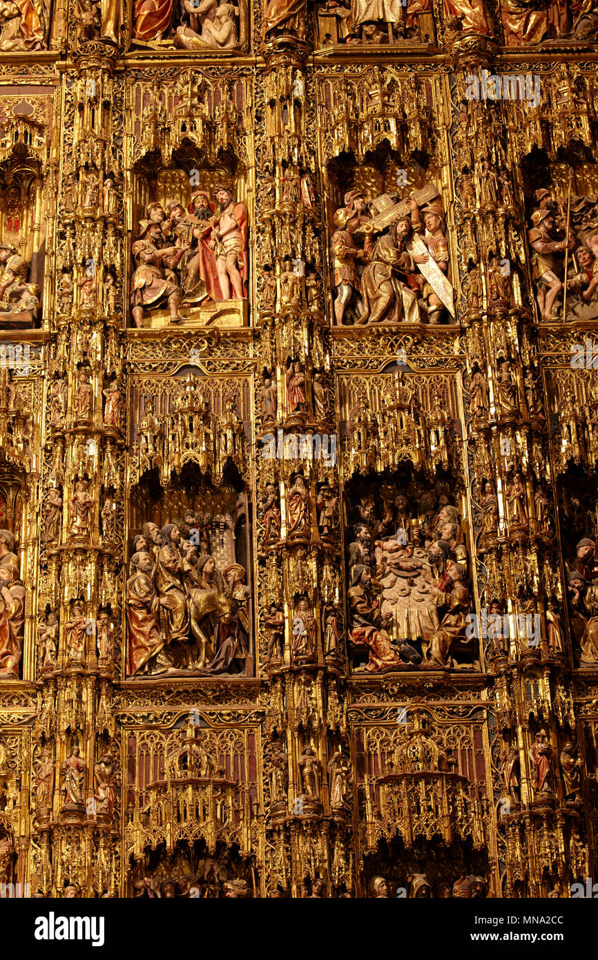 Pierre Dancart's masterpiece in Seville Cathedral, Spain Stock Photo ...