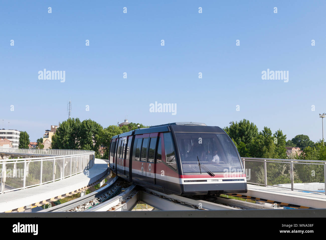 Venice People Mover Series: The Venice People Mover tram moving along ...