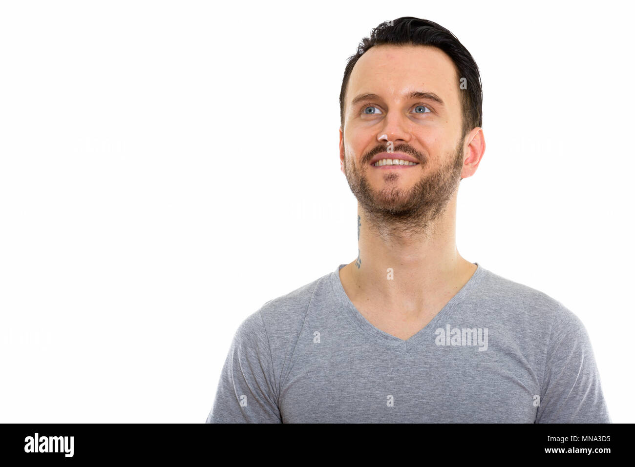 Young man beard smile hi-res stock photography and images - Alamy