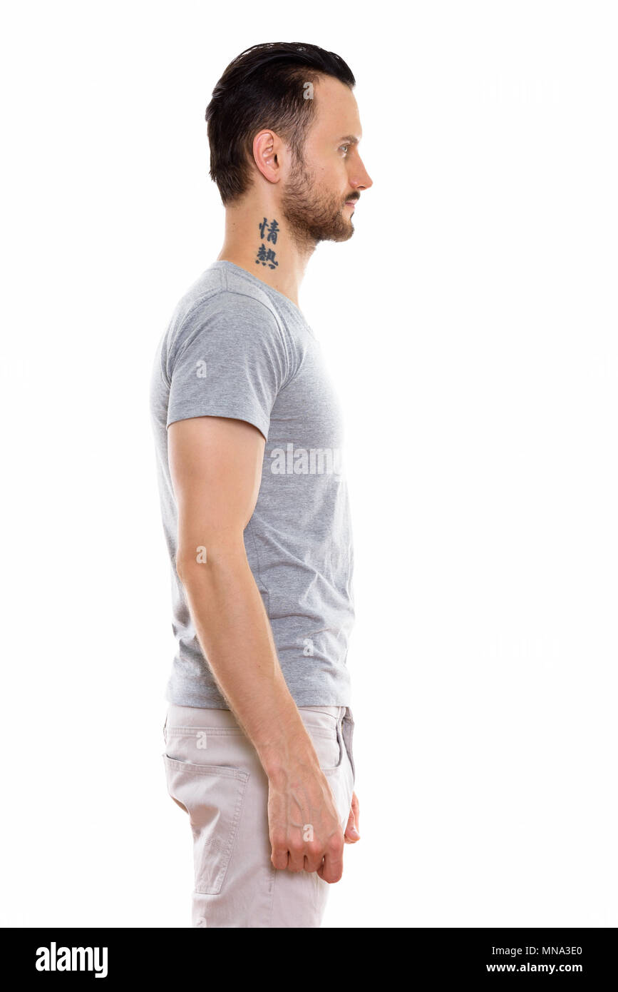 Young man facing right hi-res stock photography and images - Alamy