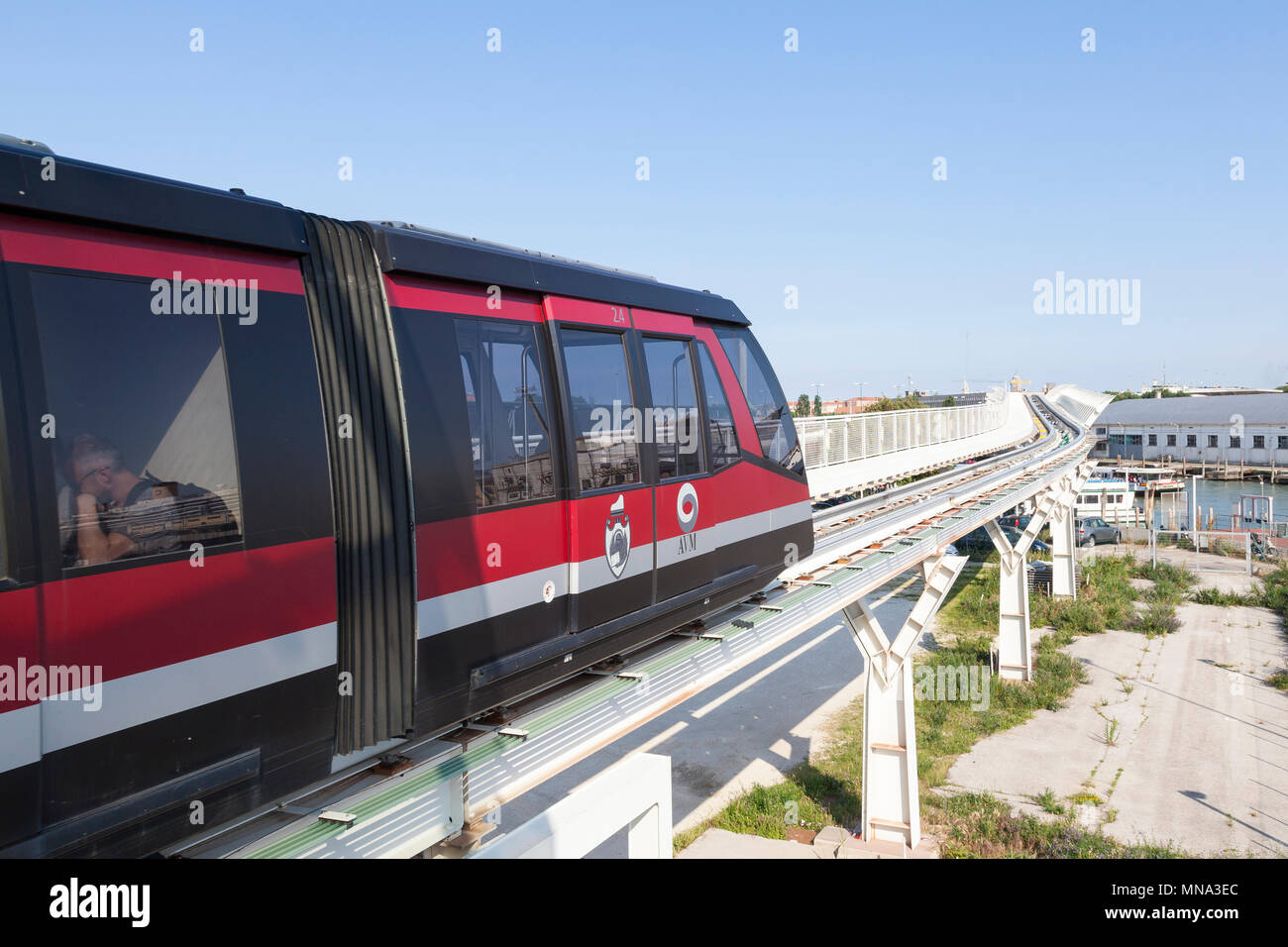 Venice People Mover Series: Venice People Mover tram being pulled on ...
