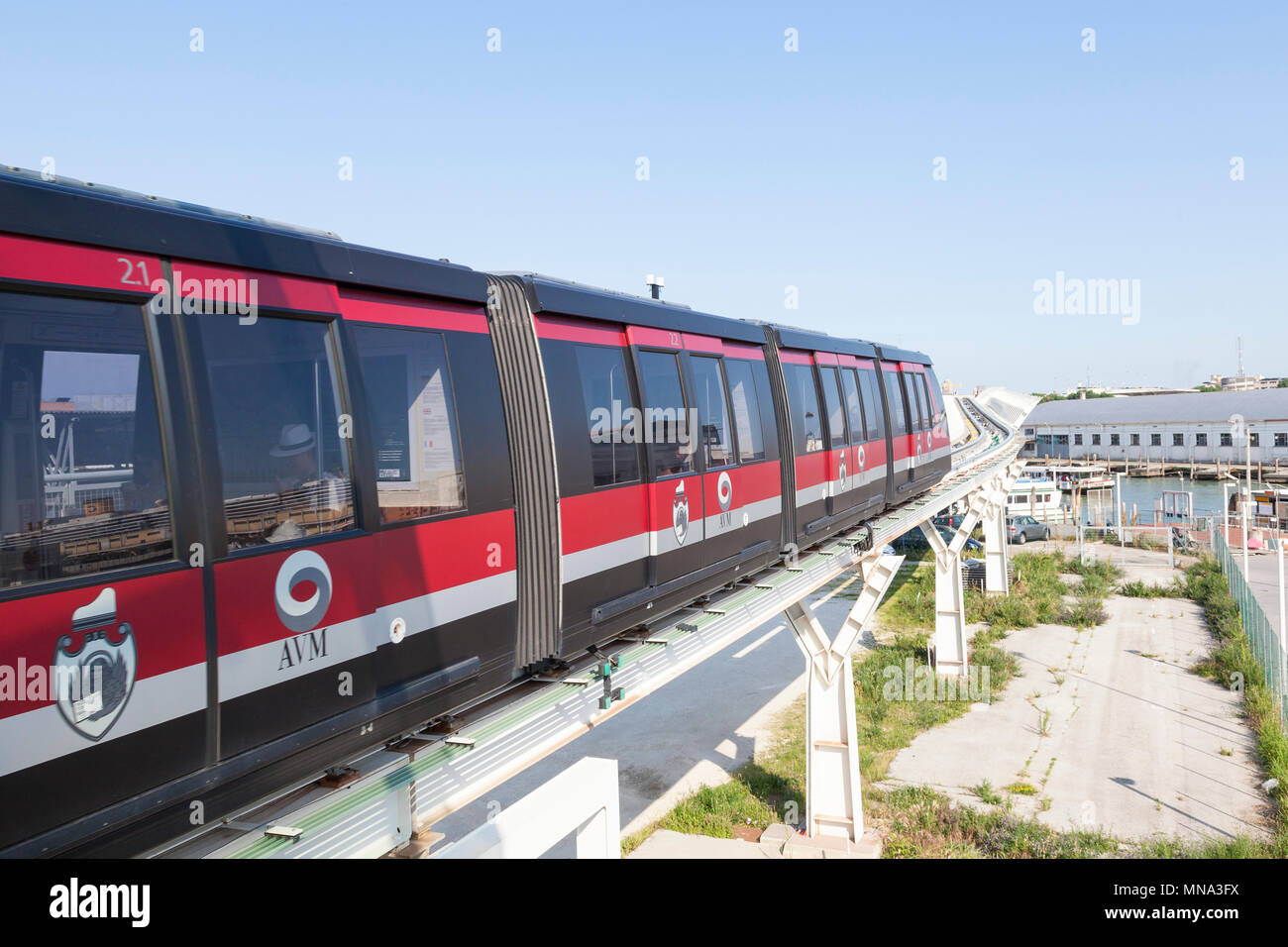 Venice People Mover Series: Venice People Mover tram being pulled on ...
