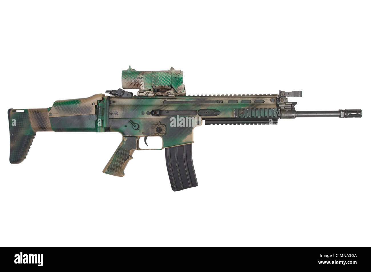 Special Operations Forces Combat Assault Rifle isolated Stock Photo - Alamy
