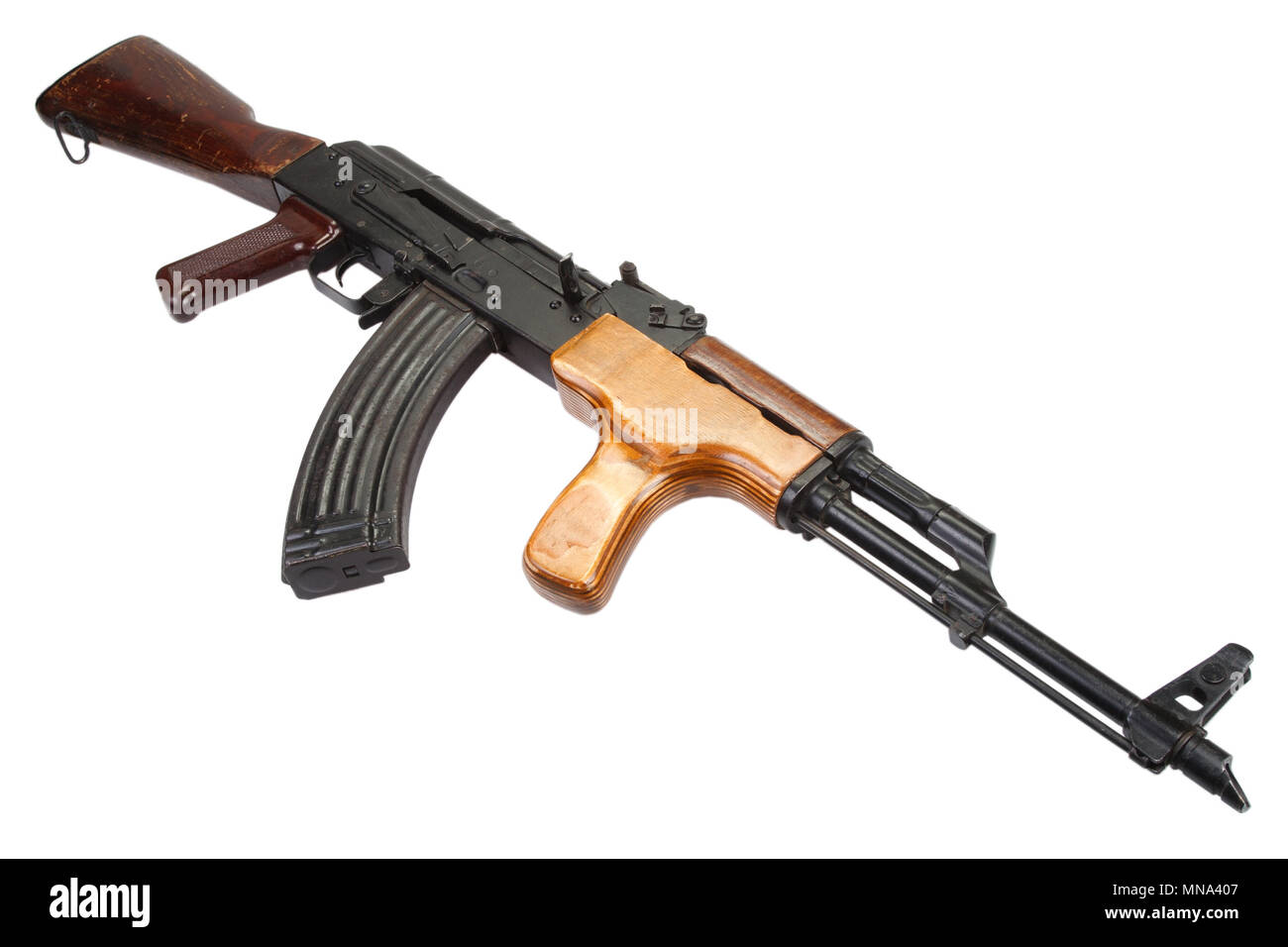 Kalashnikov AK 47 Romanian version isolated on white Stock Photo - Alamy