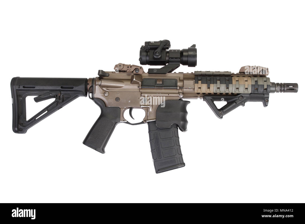 M4 special forces rifle isolated on a white background Stock Photo - Alamy