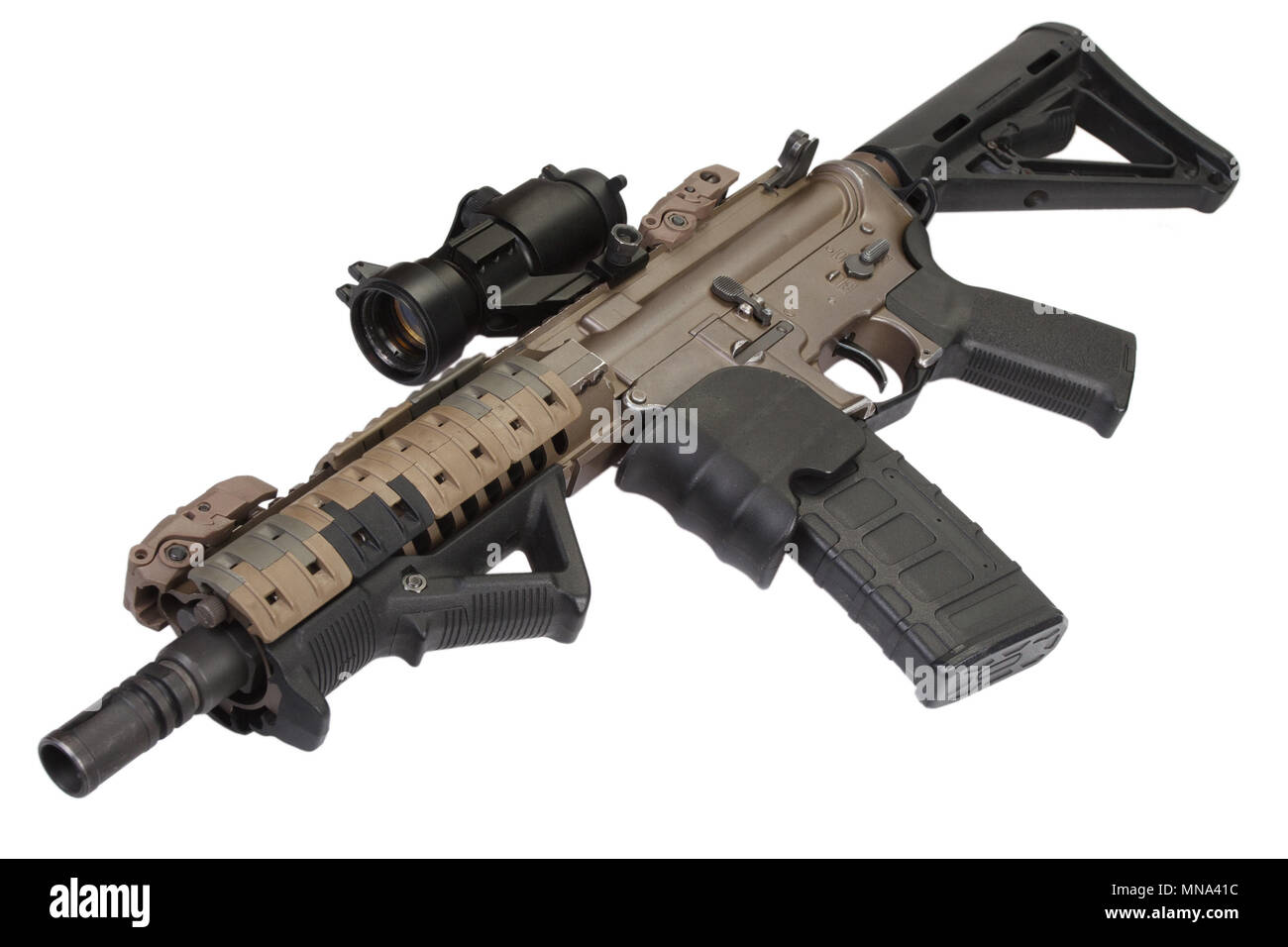 M4 special forces rifle isolated on a white background Stock Photo - Alamy