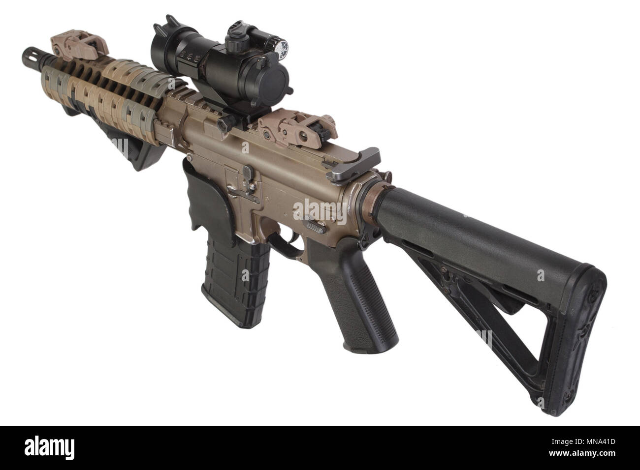 M4 special forces rifle isolated on a white background Stock Photo - Alamy