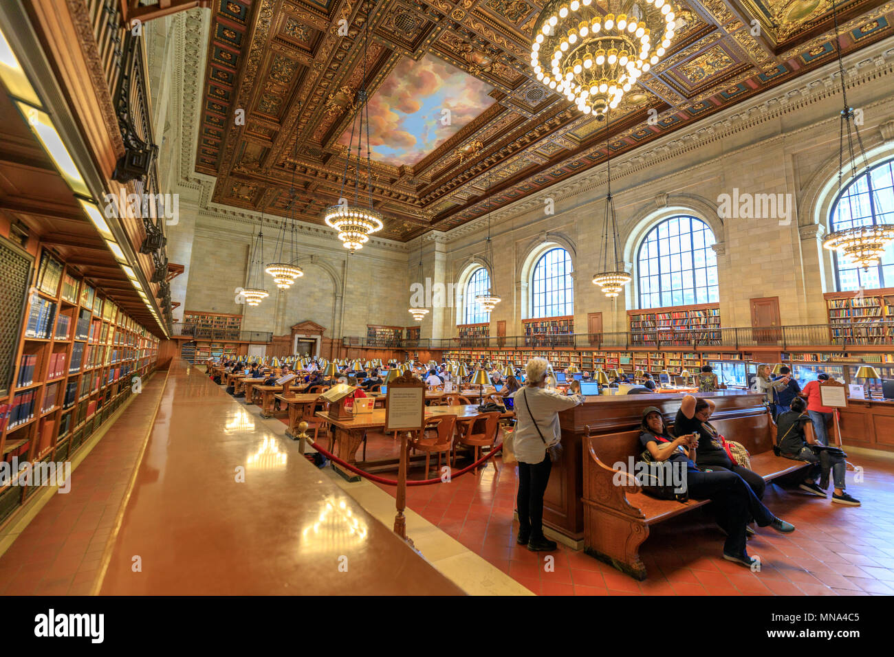New York, United States - May 12, 2018 : Interior of New York Public ...