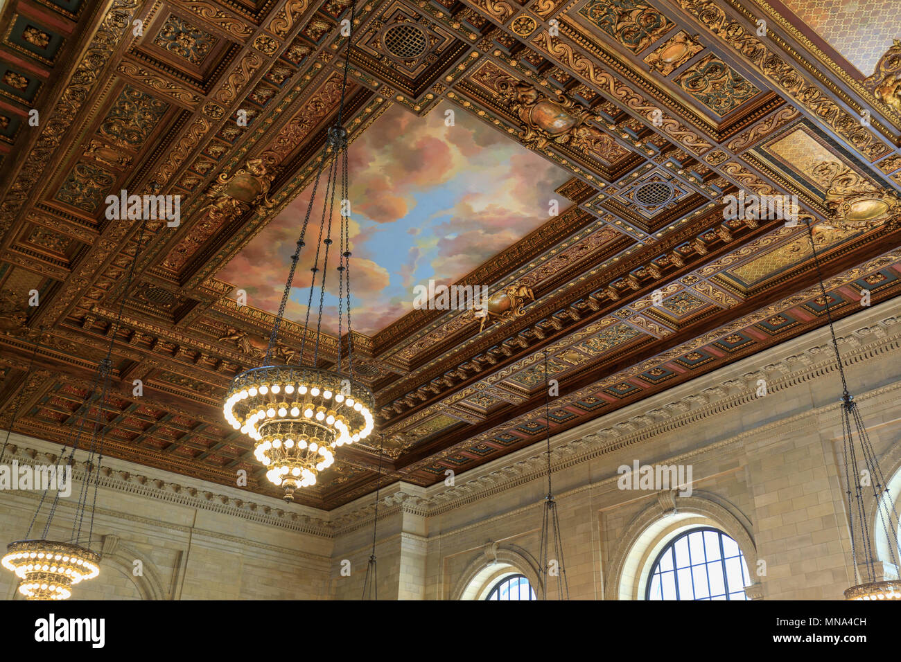 New York Public Library Ceiling Stock Photos & New York Public Library ...