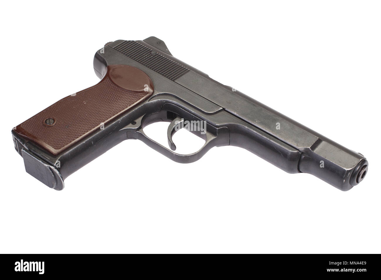 Stechkin automatic pistol APS isolated on white Stock Photo - Alamy