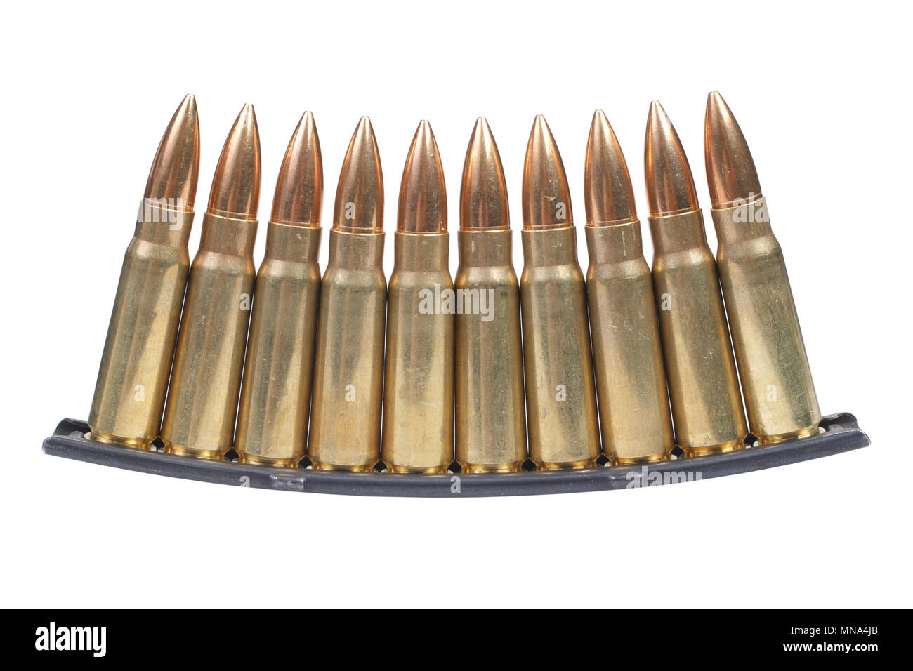 Machine gun ammunition clip black Cut Out Stock Images & Pictures - Alamy