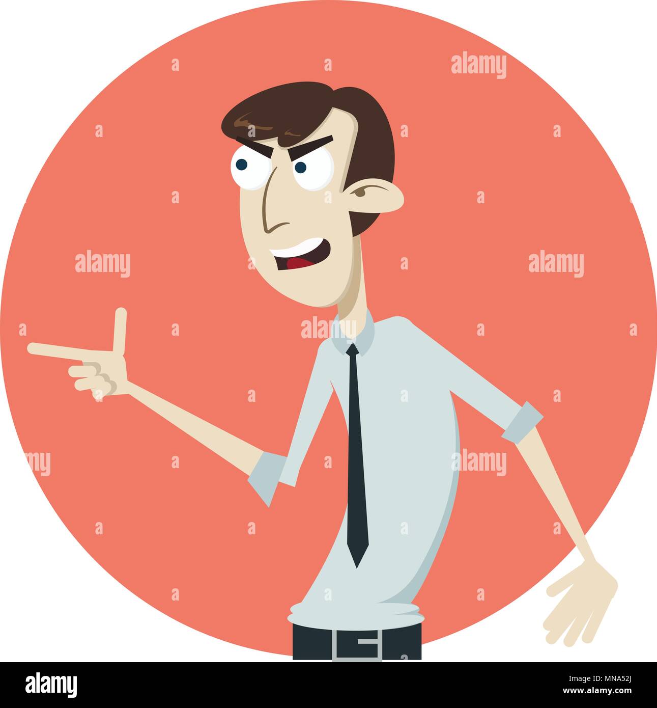 Cartoon grumpy man hi-res stock photography and images - Alamy