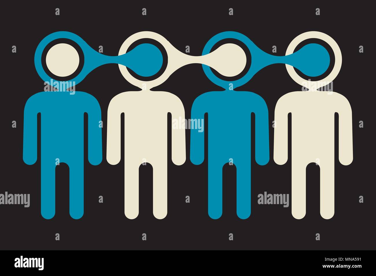 p2p viral information spreading , social connectivity concept Stock ...