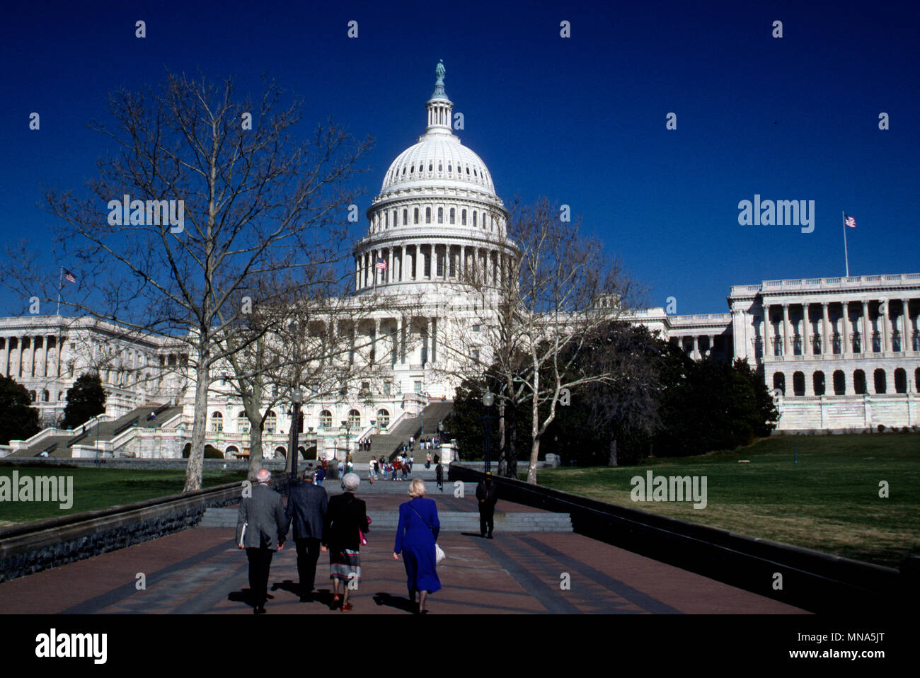 Washington DC, USA, March, 1990 The US Capital building house side from ...