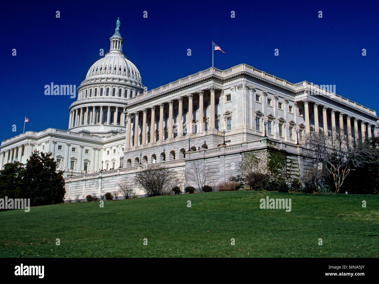 Washington DC, USA, March, 1990 The US Capital building House side west ...