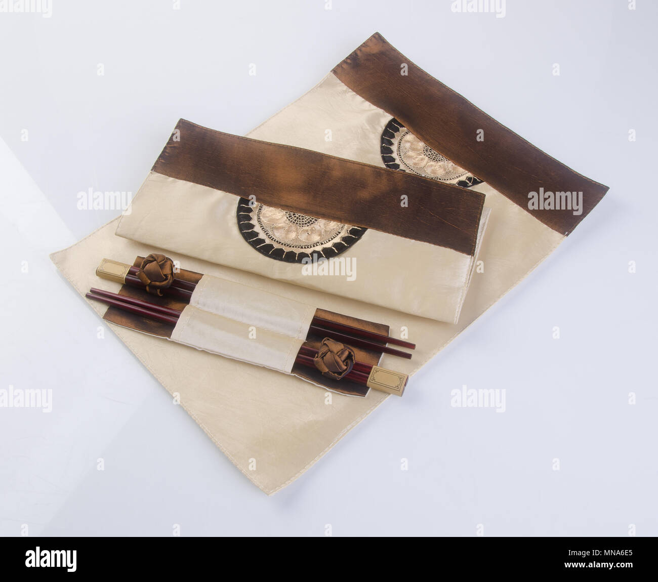 table mat with chopsticks set on background Stock Photo - Alamy