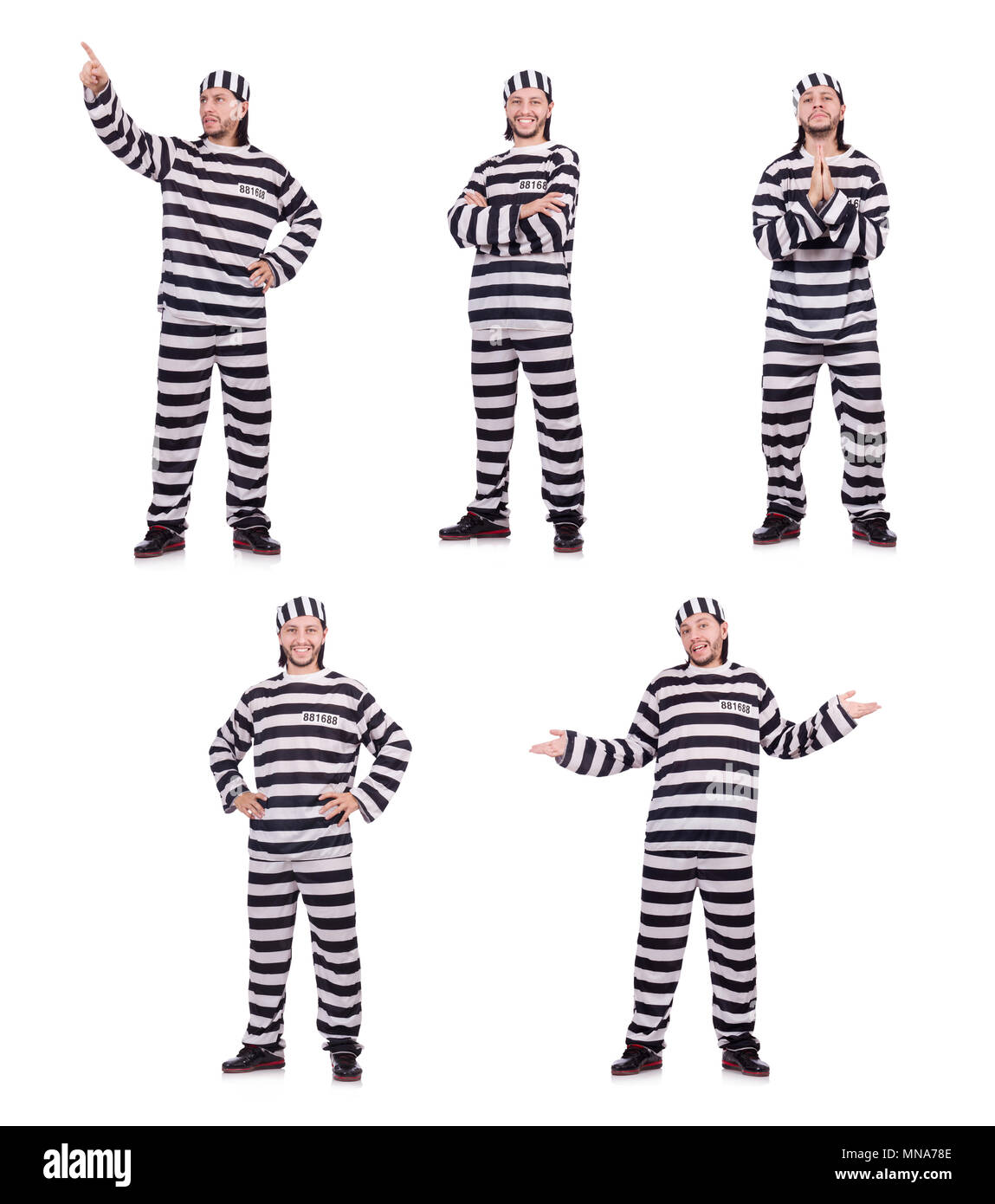 Prison inmate isolated on the white background Stock Photo - Alamy