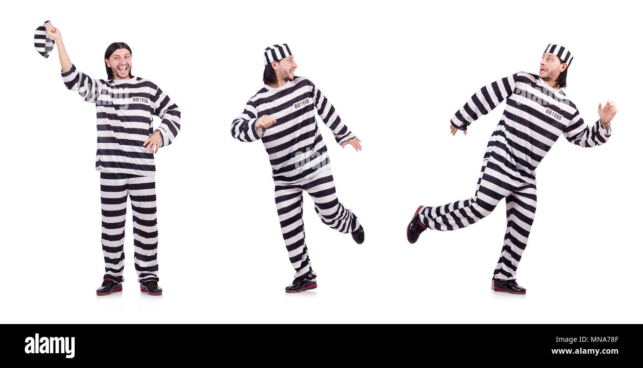 Prison inmate isolated on the white background Stock Photo - Alamy