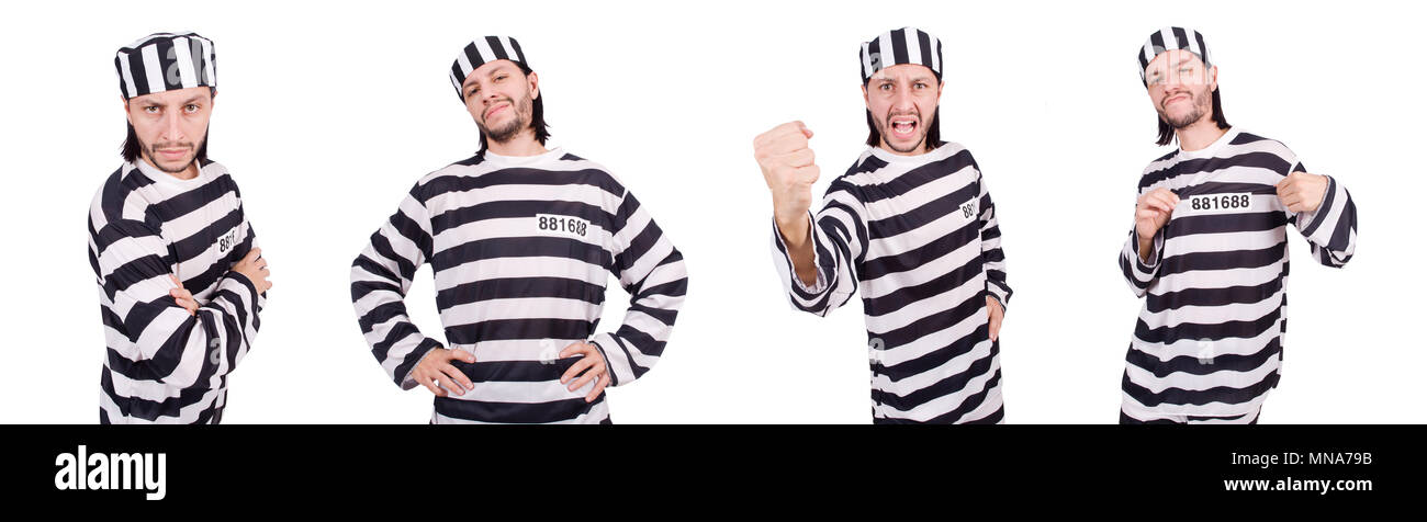 Prison inmate isolated on the white background Stock Photo - Alamy