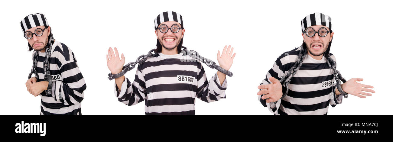 Prison inmate isolated on the white background Stock Photo - Alamy
