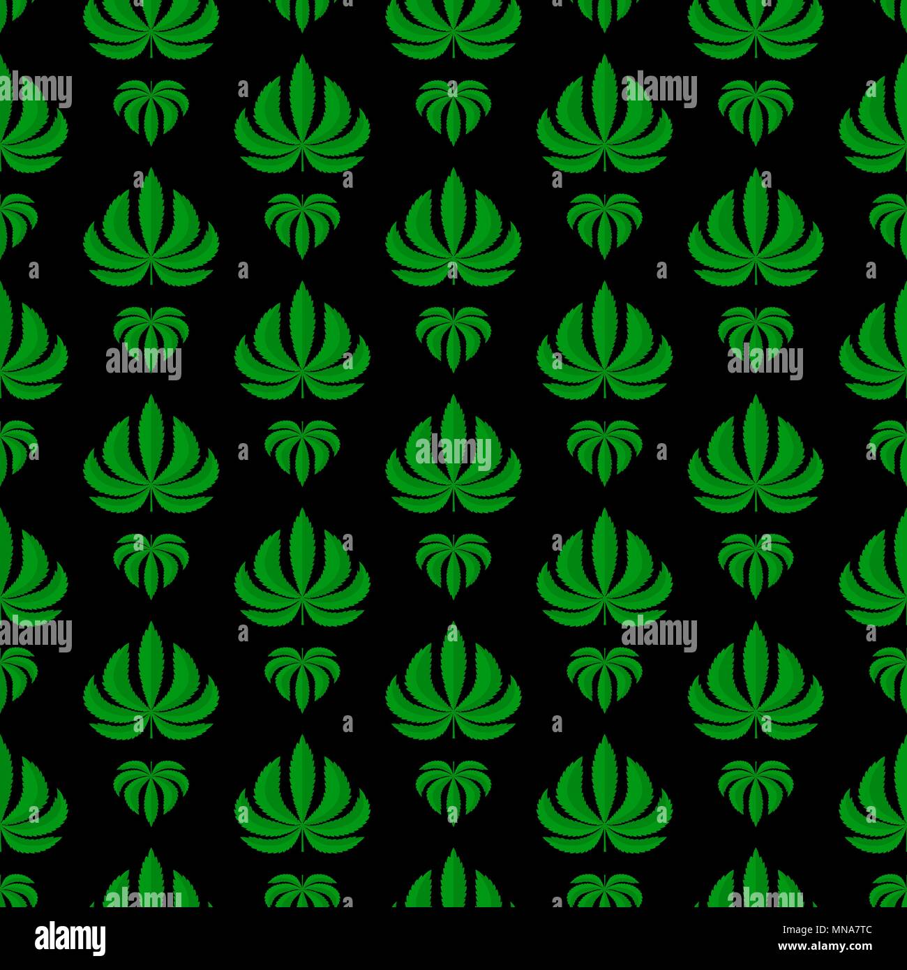 Marijuana plant black background Stock Vector Images - Alamy