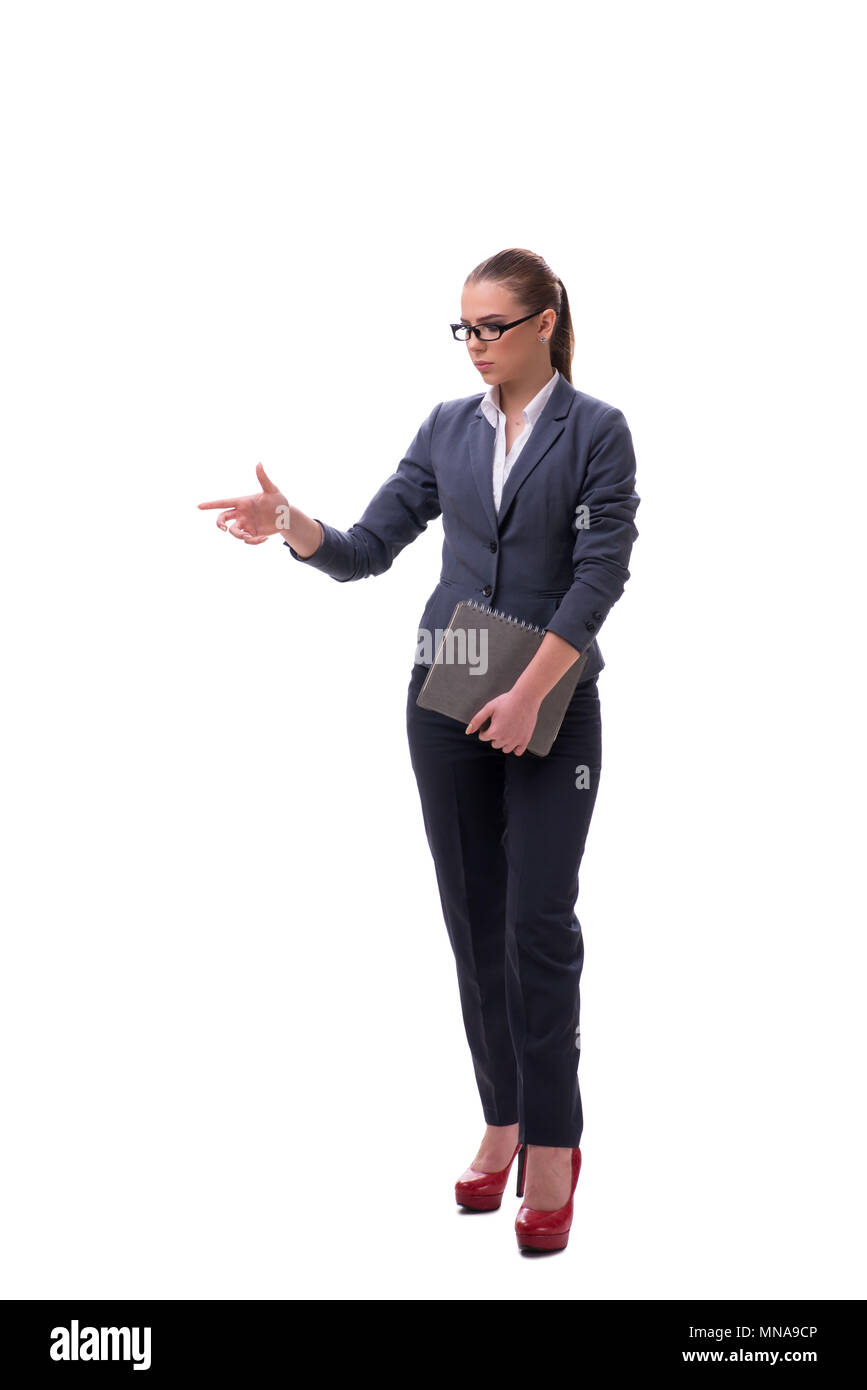 Pressing buttons handsome young Cut Out Stock Images & Pictures - Alamy