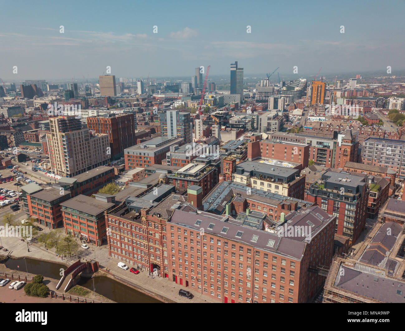 Birds eye view of manchester hi-res stock photography and images - Alamy