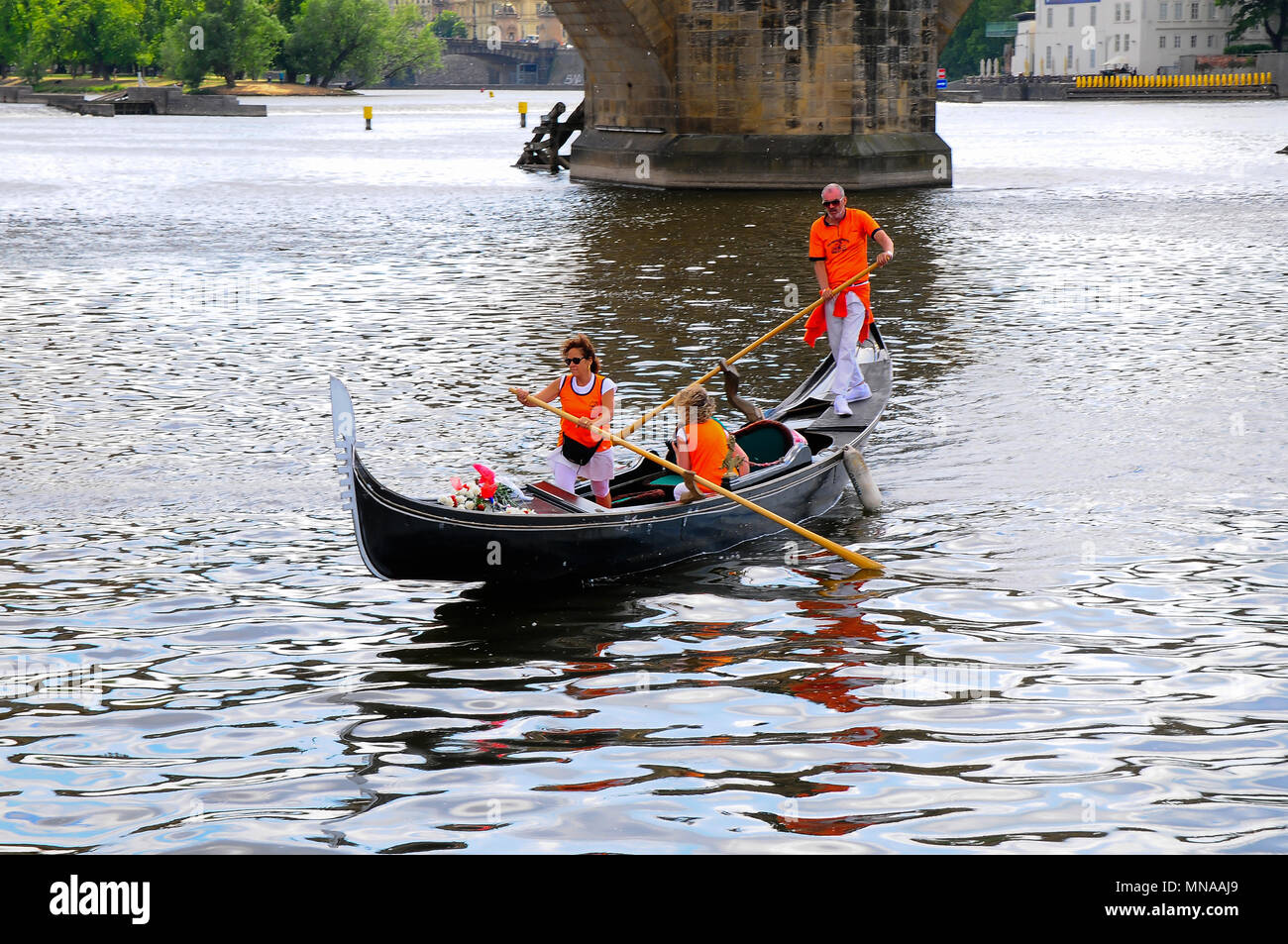 Prague, Czech Republic, May 15, 2018, in the center of Prague on the ...