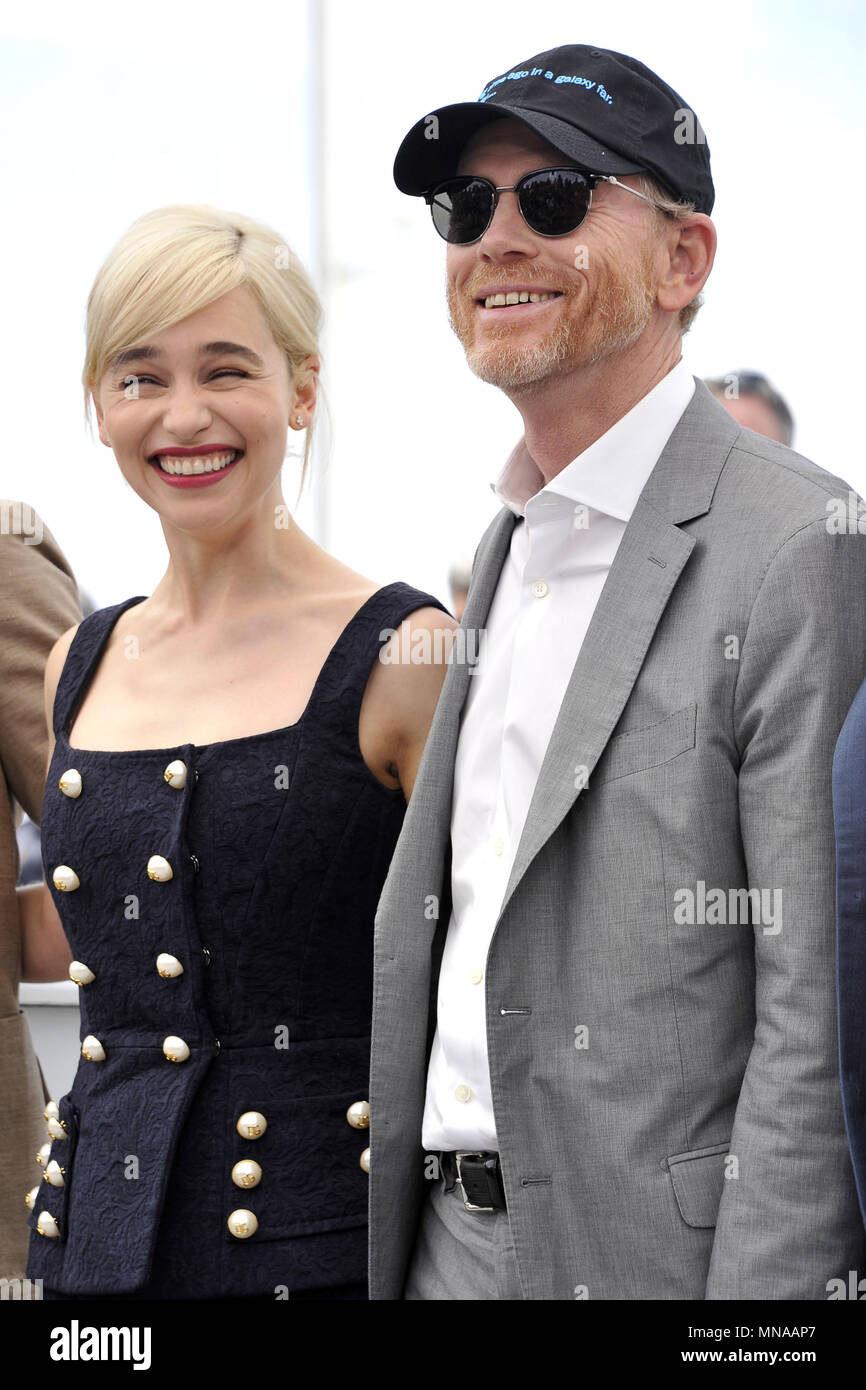 Cannes, Frankreich. 15th May, 2018. Emilia Clarke and Ron Howard at the ...
