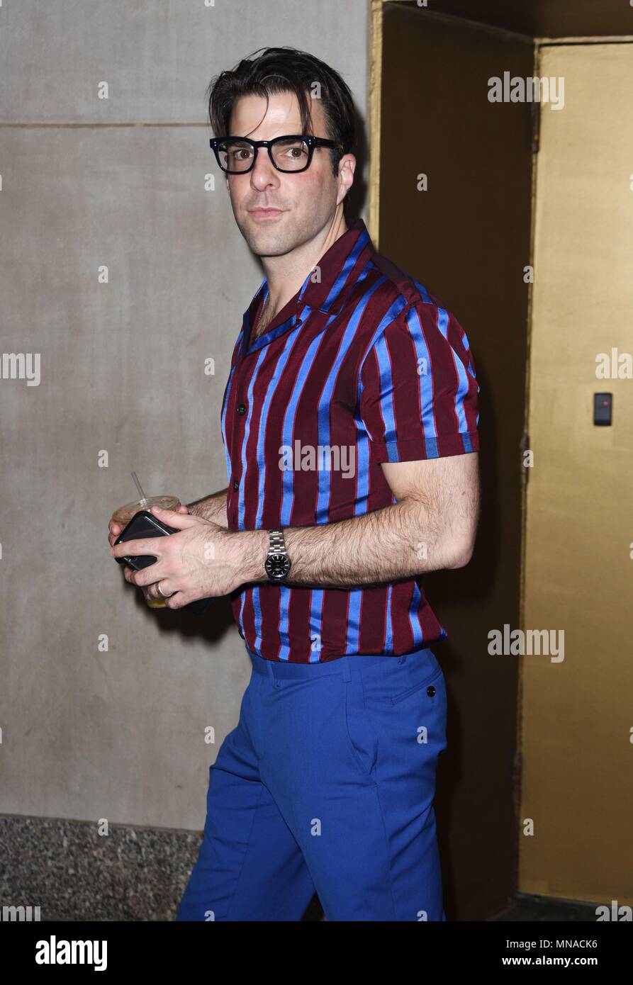 New York, NY, USA. 15th May, 2018. Zachary Quinto, seen at the Today ...