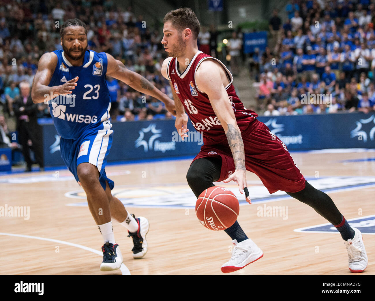 15 May 2018, Germany, Frankfurt: Basketball, Bundesliga, Fraport ...